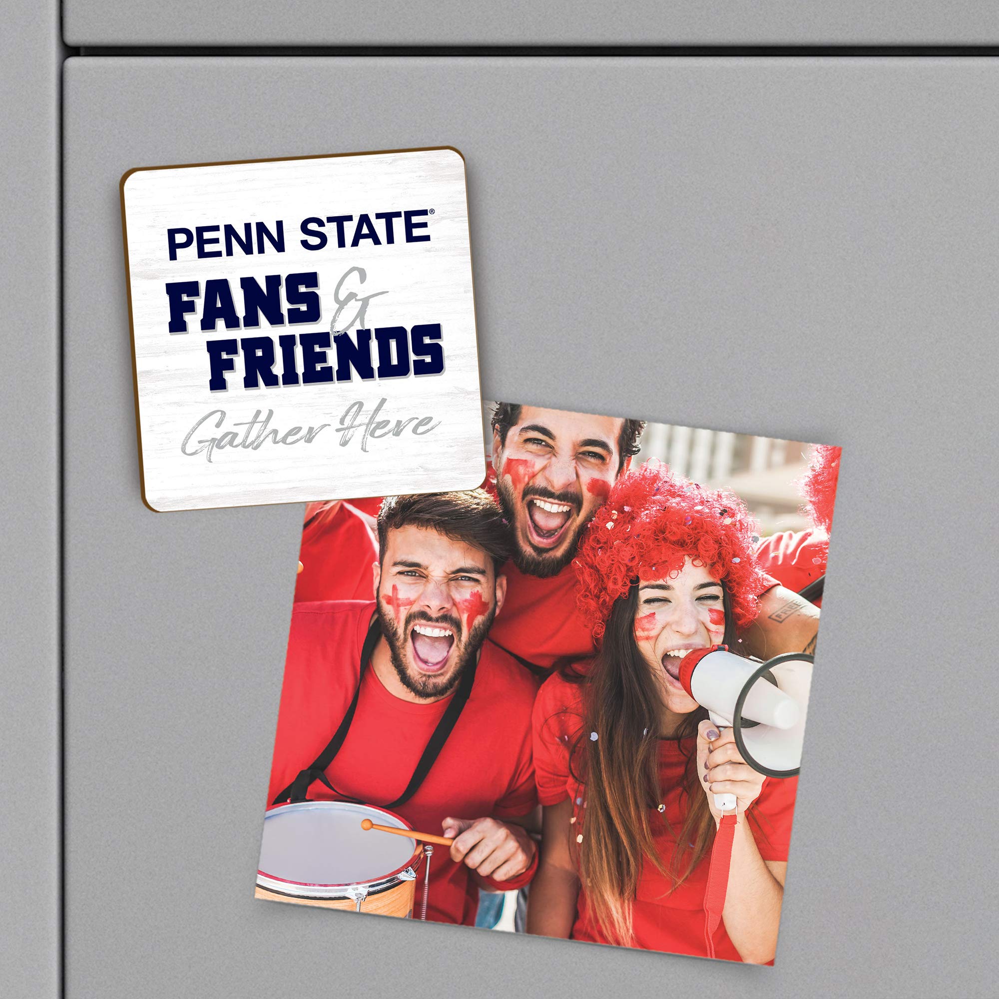 Penn State University Fans Friends Gather 2.75 x 2.75 Wood Refrigerator Magnet