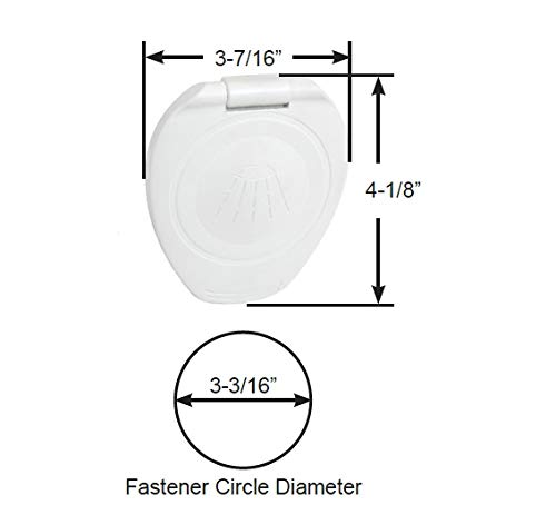 Scandvik 12107P Vertical or Horizontal Recessed Transom Shower, White, Size: Pack of 1