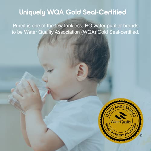 Pureit 5 Series UR5440 RO Reverse Osmosis Water Purifier, DURAViva Filtration Tech, WQA Gold Seal-Certified, 90%+ TDS Removal