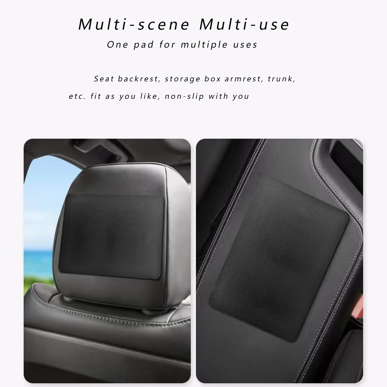 hill froeistung 2pack Sticky Upgraded Anti-Slip mat - Non-Slip Rubber, 10.6 X 5.9 Inches - Universal Car Dashboard Sticky Mat for Phone, Sunglasses, Keys - Black/Leather Pattern - 27 * 15cm