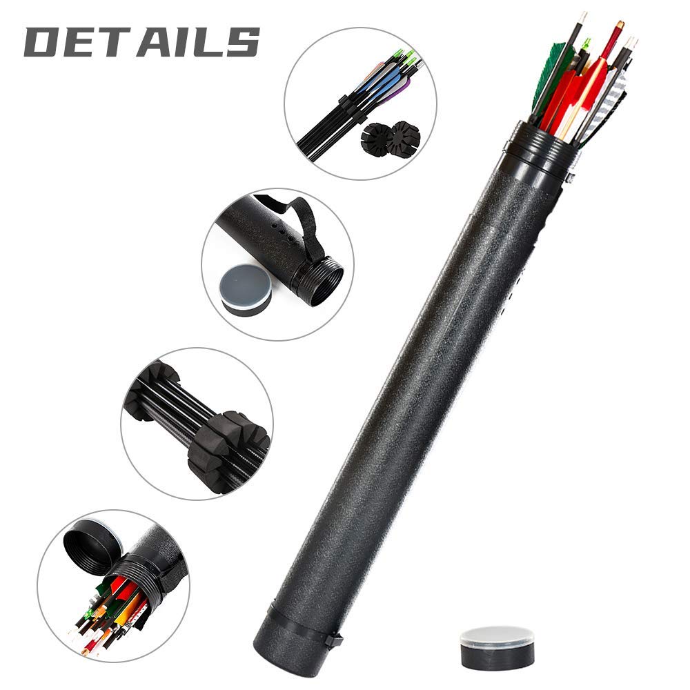 Huntingdoor Telescopic Design for Different Arrows Lengths: 62-102cm/24.4-40.8inches.It can be Freely and flexibly Telescopic,Lightweight and Portable.