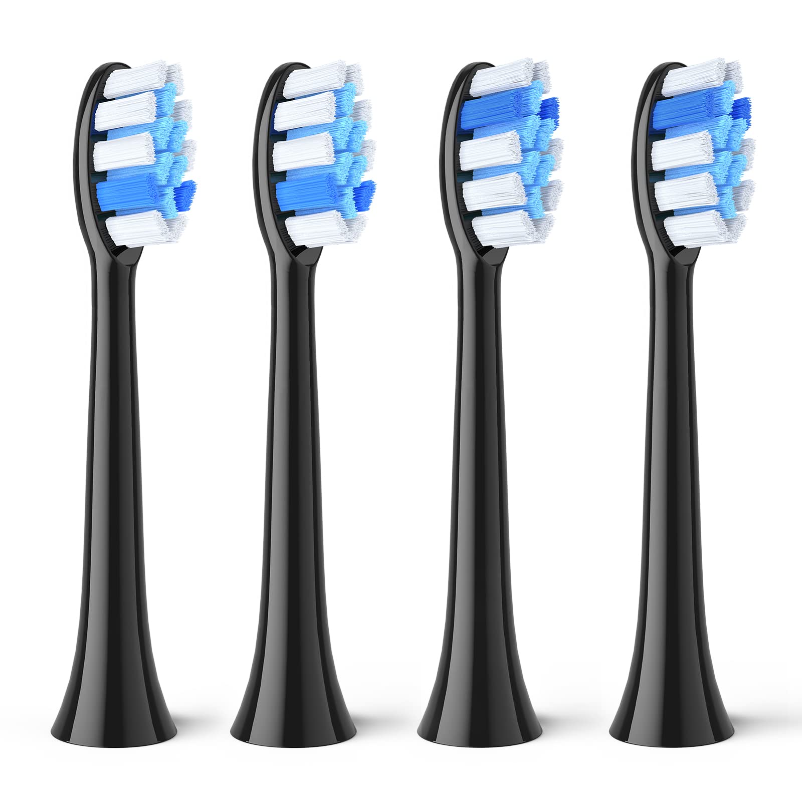 Sonic Electric Toothbrush Replacement Heads Compatible with Bitvae SmartS2 Black Rechargeable Toothbrush, Clean Toothbrush Heads Refills, 4 Pack