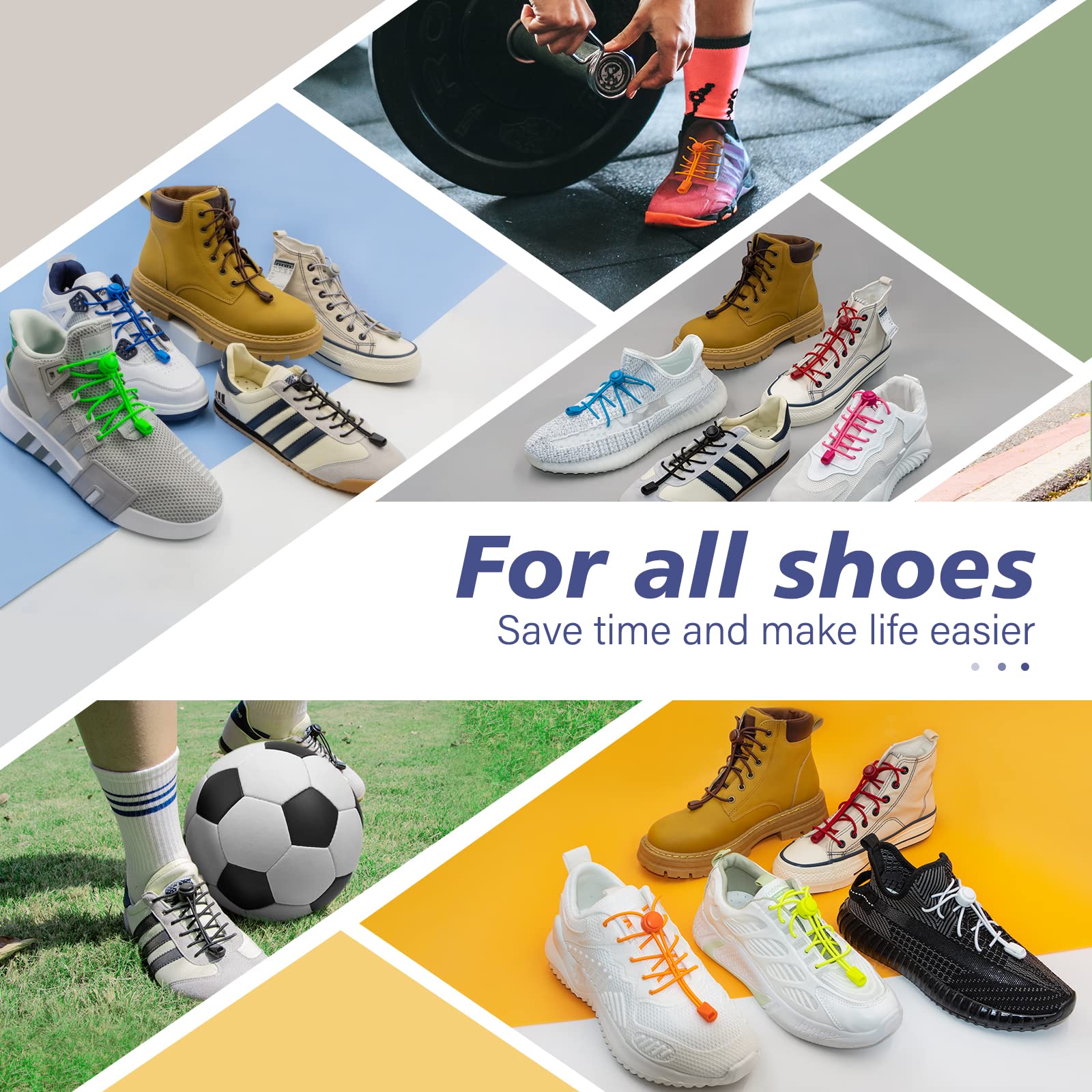 INMAKER No Tie Shoe Laces for Sneakers, Elastic Shoelaces for Kids and Adults