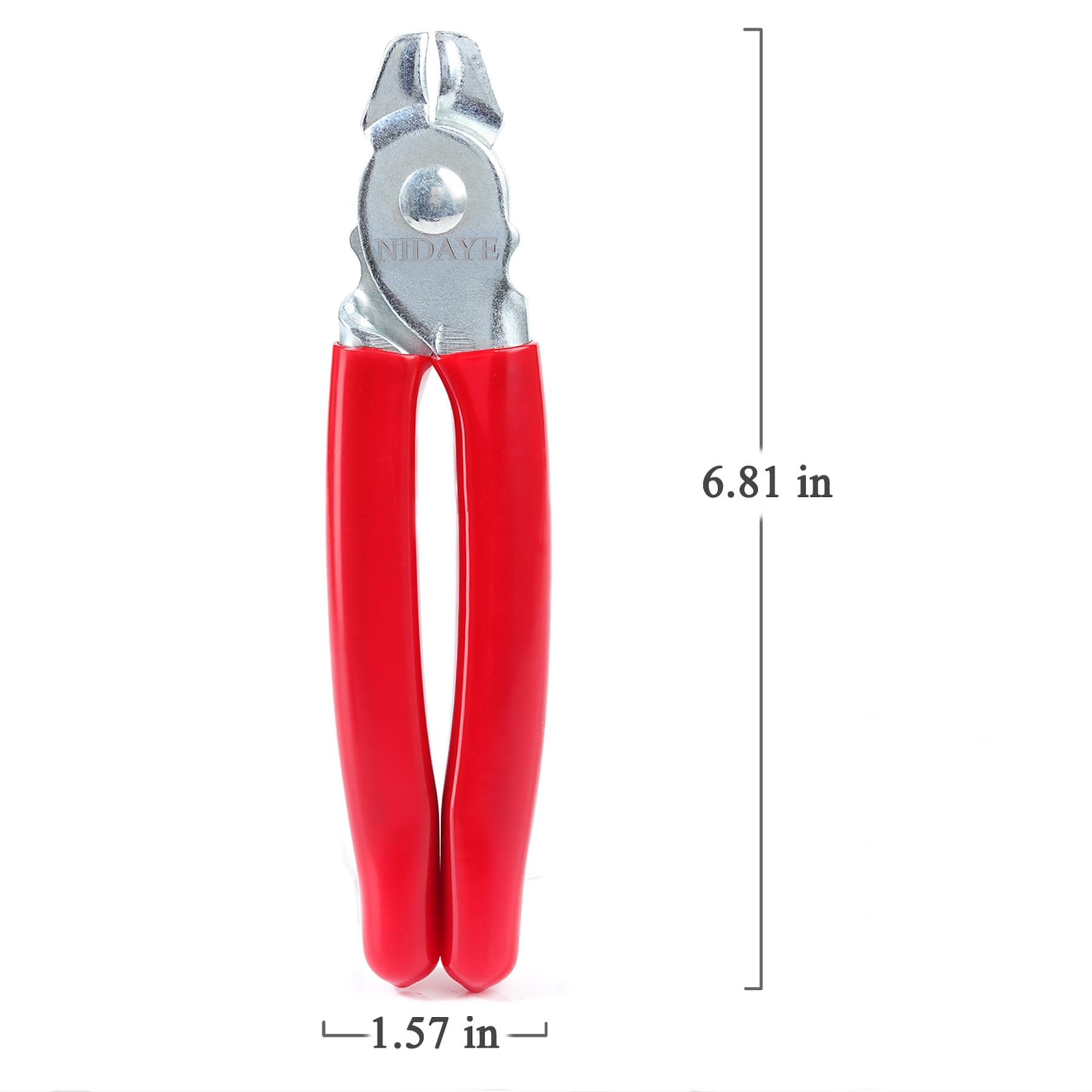 Straight Hog Ring Pliers Set & 200pcs Galvanized Hog Rings β Upholstery Installation Kit for Bungee/Shock Cords/Animal Pet Cages/Bagging/Traps/Sausage Casing/Meat bags/Fencing/Railing by NIDAYE