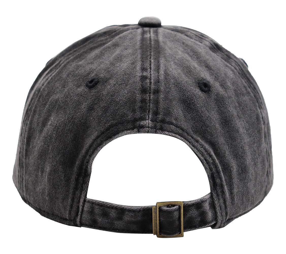 Kamaple This is How I Roll Golf Cart Hat, Funny Golfers Adjustable Cotton Denim Baseball Cap for Men & Women Gray