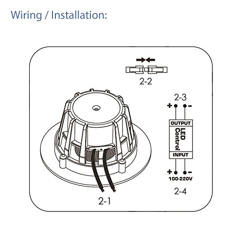 Pyle 4” Pair Flush Mount in-Wall in-Ceiling 2-Way Home Speaker System Built-in LED Lights Aluminum Housing Spring Clips Polypropylene Cone & Tweeter 2 Ch Amplifier 160 Watts (PDICLE4),White
