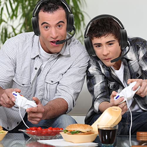 Jeecoo V20 Stereo Gaming Headset for PS4 PS5 Xbox One - Over Ear Headphones with Noise Cancelling Microphone - LED Light Soft Earmuffs for PC Laptops Mobiles