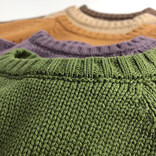 Toddler Baby Boys Girls Sweater Cable Knit Pullover Sweatshirt Long Sleeve Crew Neck Casual Tops Spring Winter Solid Clothes B-Green