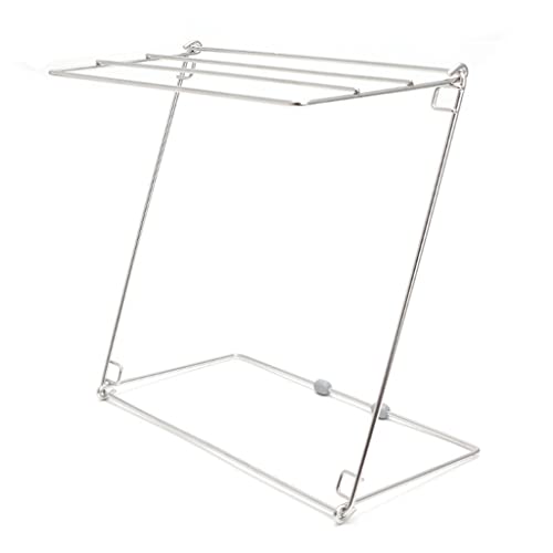 SLSFJLKJ Desktop Stainless Steel Folding Towel Drying Rack Bathroom Kitchen Organizer Stand Laundry Shelf Drain Holder