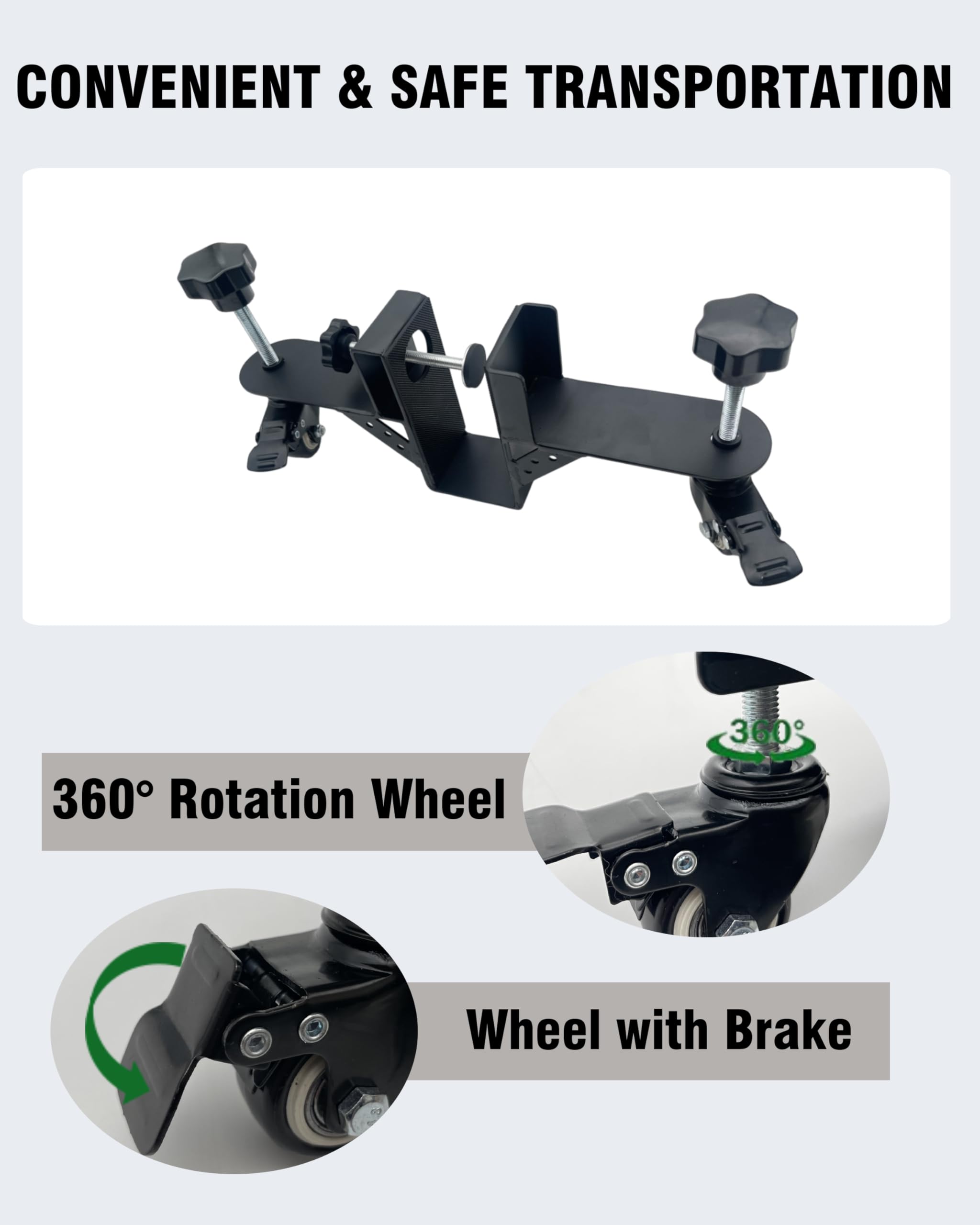 YEBOOCA Door handling cart,Door Installation Tool Kit 2 Pcs, Adjustable Door Lifter Dolly Tool with Rotating Wheels for 0.3" to 2.3" Prehung Slab Doors (0.3" to 2.3")