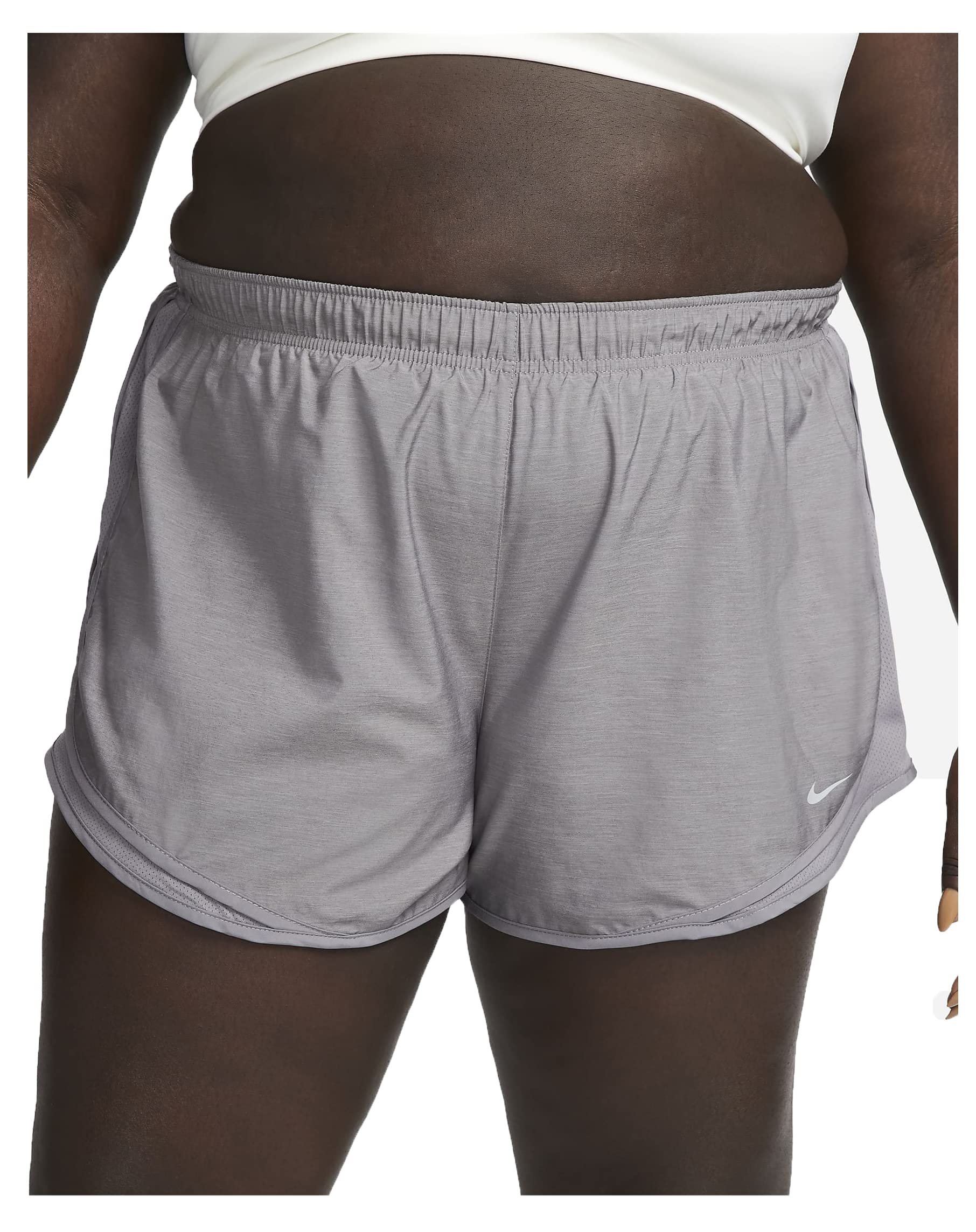 Nike Women's Plus Size Pull-On Tempo Shorts (Heather Grey, 3X