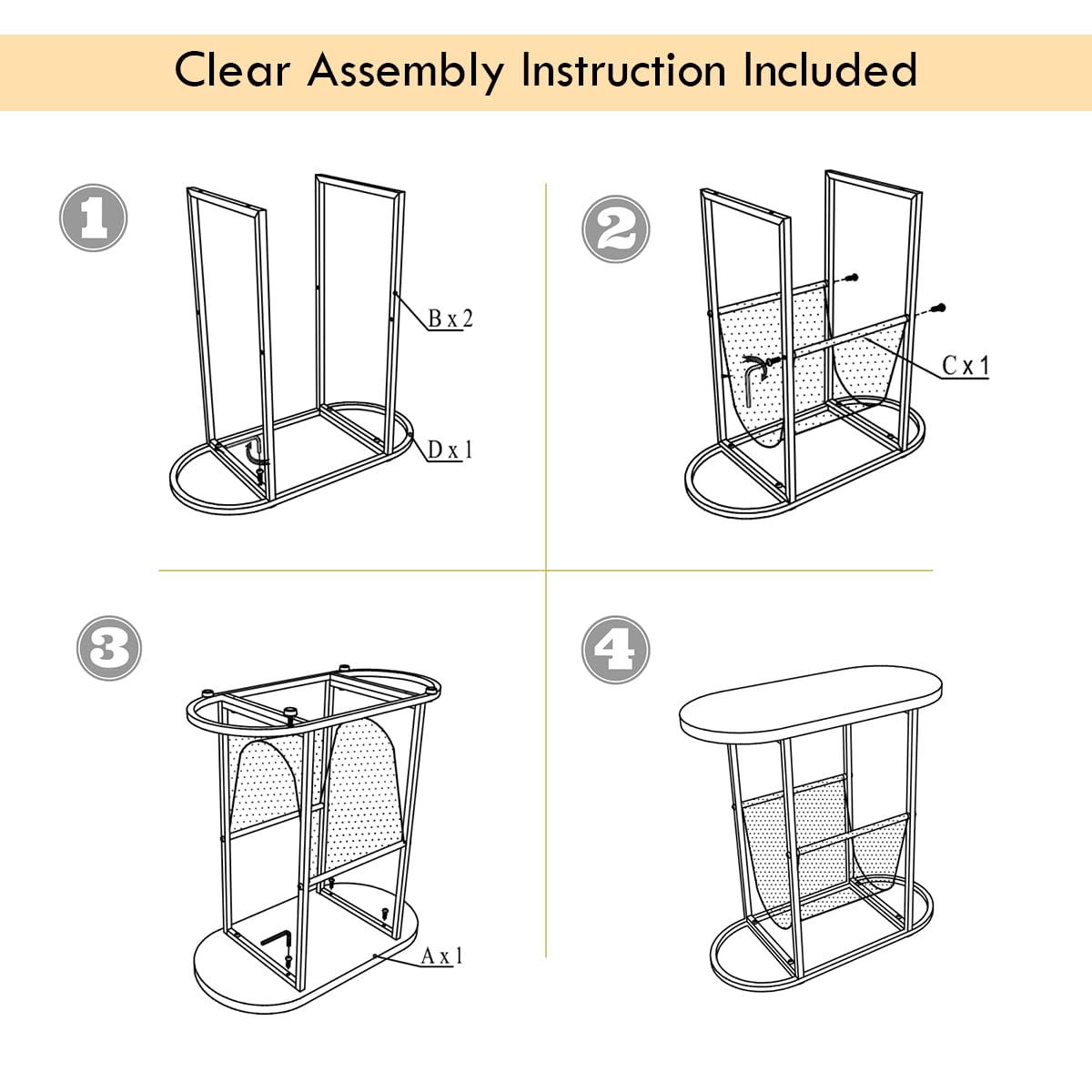 Weilianda End Table Storage Solution for Small Spaces Living Room with Magazine Organizer Side Tables Bedroom