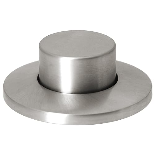 Westbrass ASB-2RB3-20 Sink Top Waste Disposal Air Switch and Dual Outlet Control Box, Raised Button, Stainless Steel