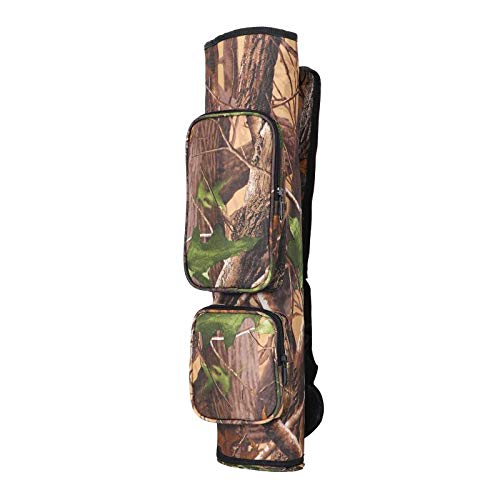 JEKOSEN Back Arrows Quiver Holder Shoulder Bag Hanged Target Shooting Quiver for Arrows with Front Pockets(Camouflage)