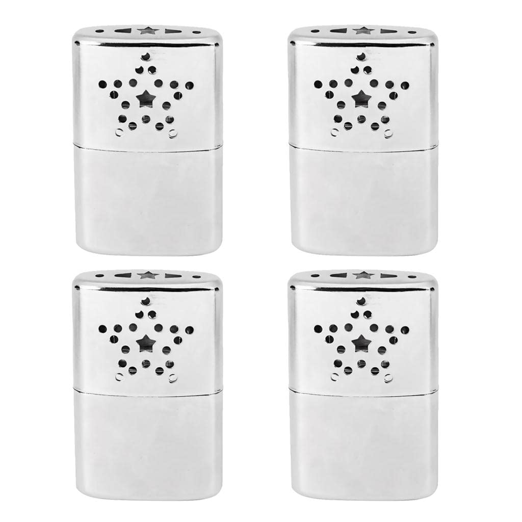 LEIPUPA 4pcs Portable Refillable Hand Warmers Body Heaters for Hunting Fishing