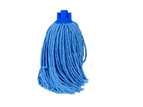 Screw Mop Head Replacement Cotton String Mops for Floor Cleaning Traditional Deck Refill Blue Removable Professional