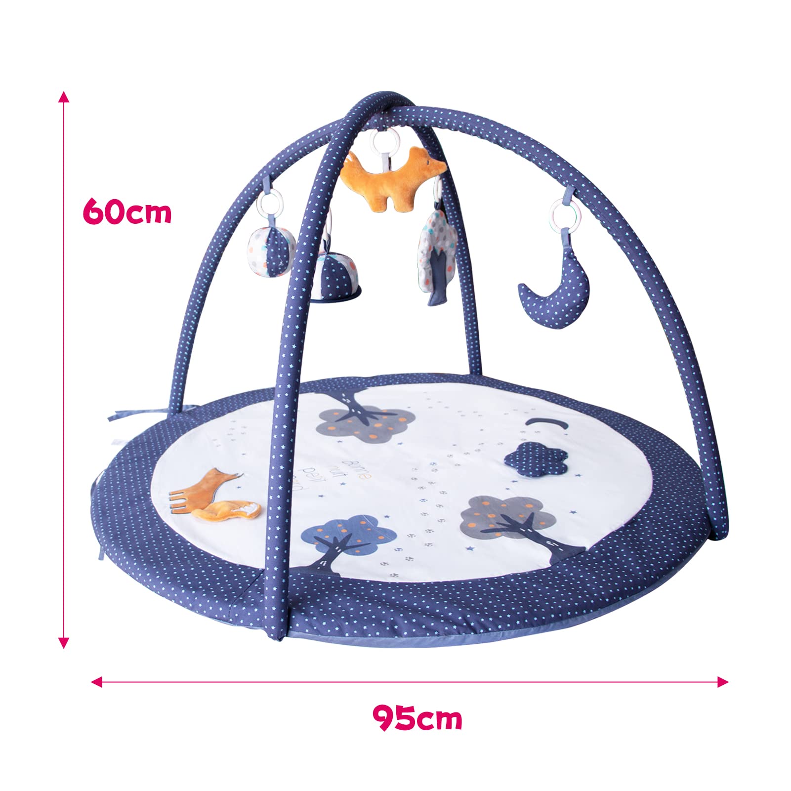 sucarlon Baby Gym Play Mat,Thick & Plush Play Gym,Thicker Non-Slip Baby Activity Gym,Visual, Hearing, Touch, Cognitive Development for Baby,for Ages 1 to 36 Months,Mother's Day Gift