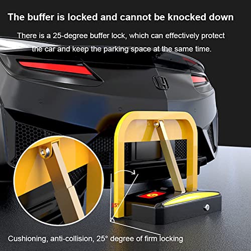 Smart Lock Parking Bollard, Parking Space Lock Folding Parking Barrier, Car Park Driveway Guard Saver Automatic Barrier Remote Controlled for Home, Business, Office
