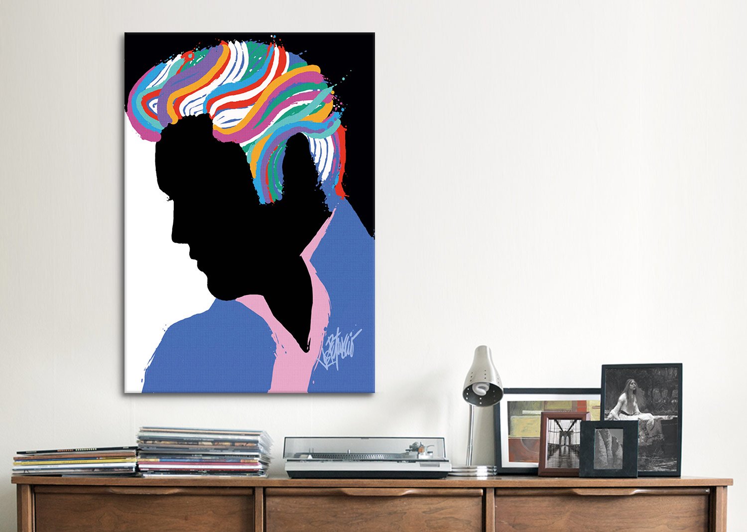 iCanvasART 10045 E. Slide B. Elvis Presley Canvas Print by iCANVAS, 18 by 12-Inch, 0.75-Inch Deep