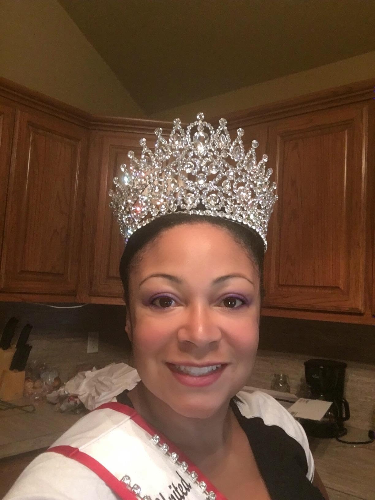 Janefashions Sexy Beauty Queen Clear White Austrian Rhinestone Crystal Large Tiara Crown Hair Combs Jewelry Headpiece Pageant T2178 (Silver With Combs)