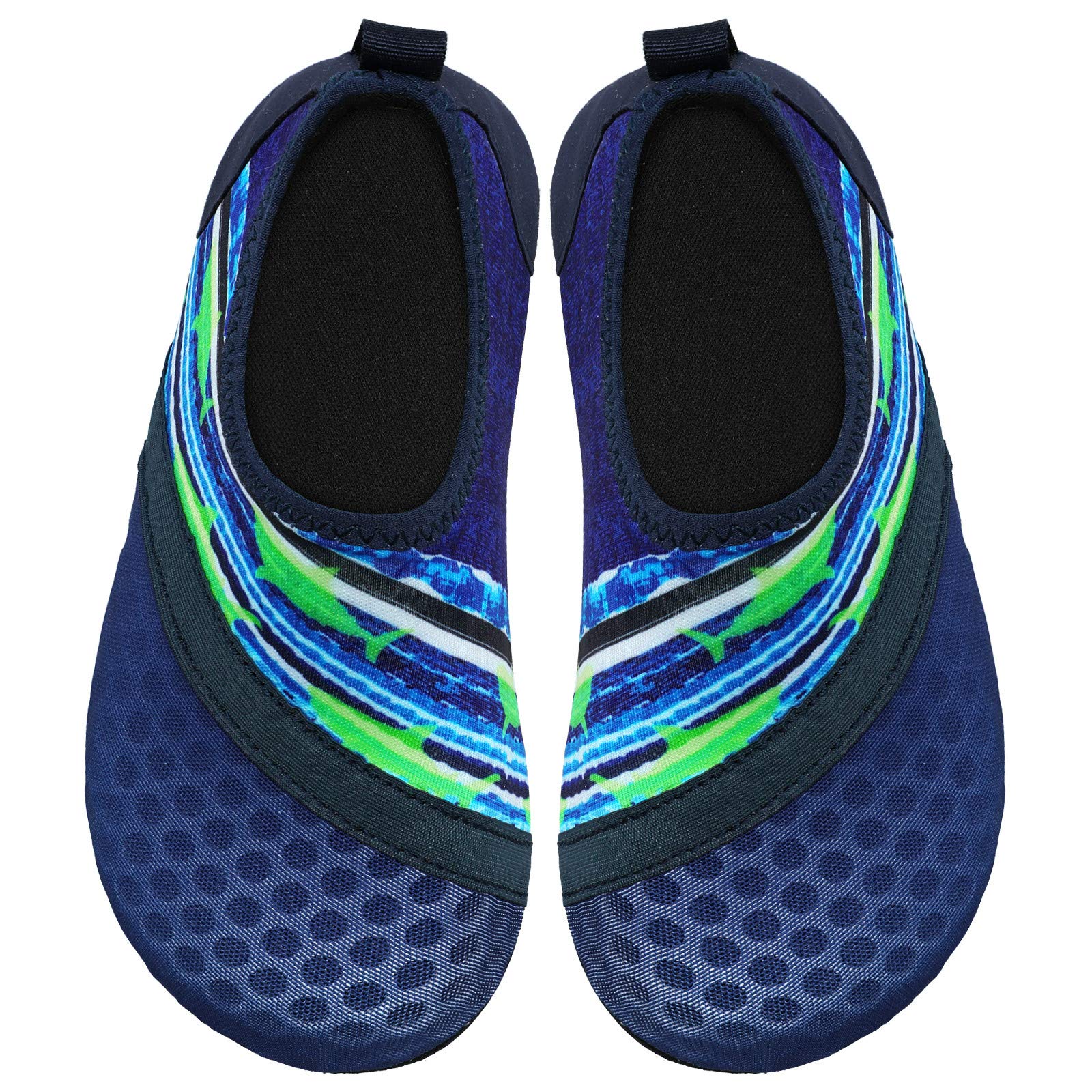JIASUQI Summer Beach Pool Water Shoes Sock for Kids Boys Girls Splice Navy US 2.5-3 M Little Kid
