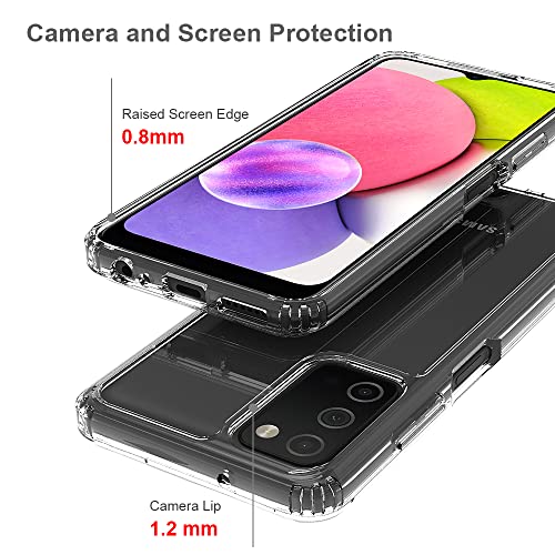 Sucnakp for Galaxy A03S Case Samsung A03S Case Premium Clear Back Panel + TPU Bumper Cover for Samsung Galaxy A03S US Version(YKL Clear)