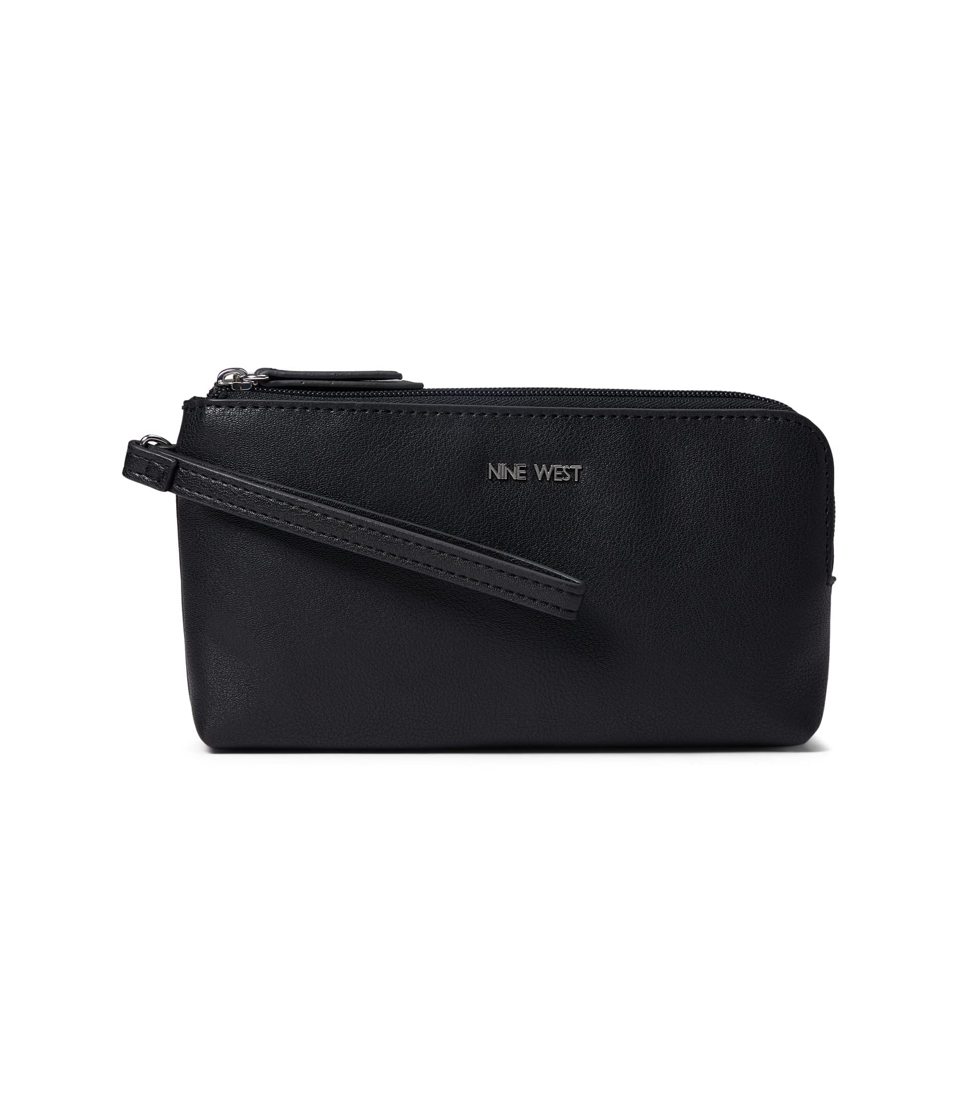 Nine West Caitryn Slg Double Zip Wristlet Black One Size