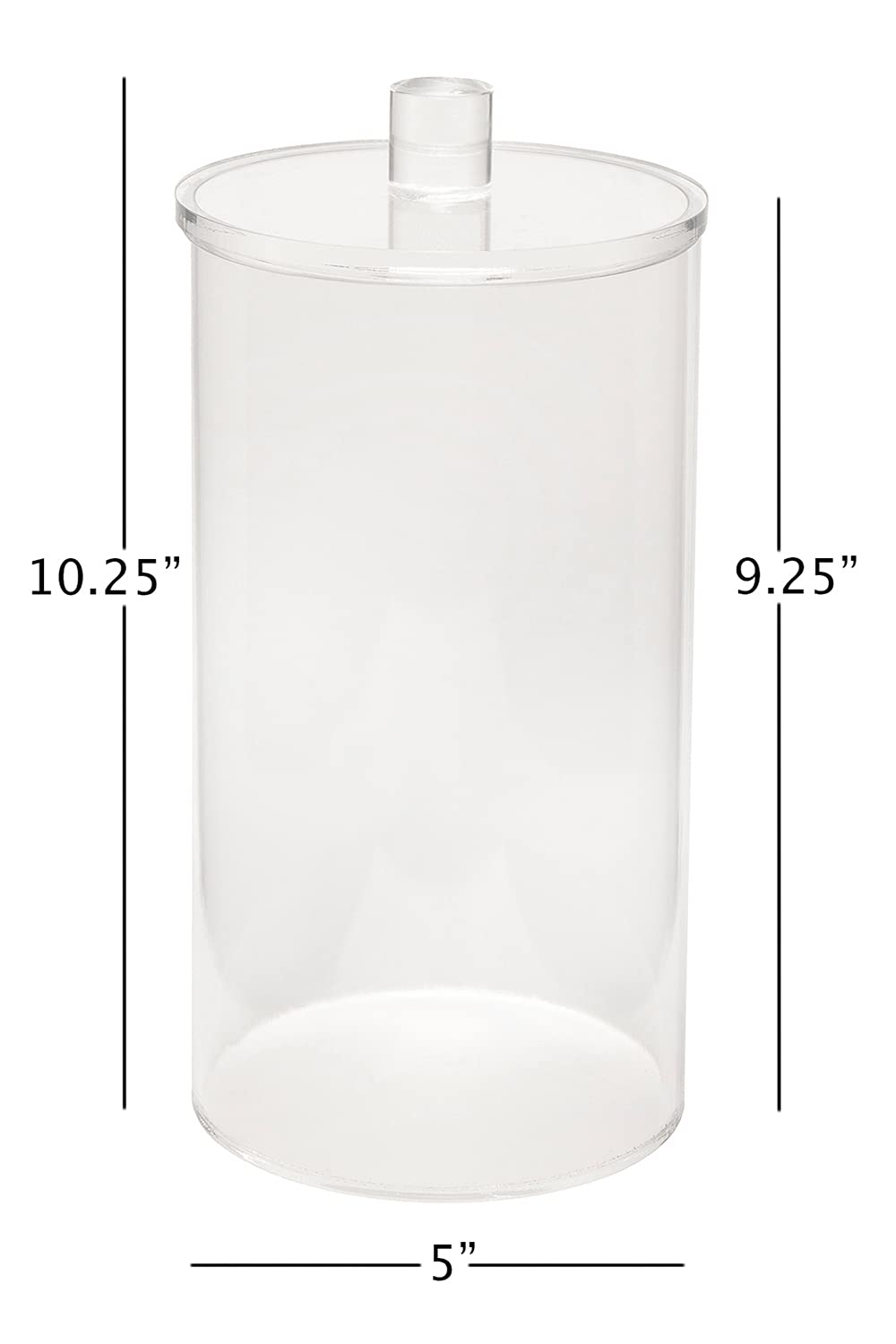 Toilet Paper Storage Container Plastic Bathroom Tissue Holder Free Standing for 2 Regular Rolls Bathroom Organizer Decor Ideas Accessory 5" D x 9.5" H