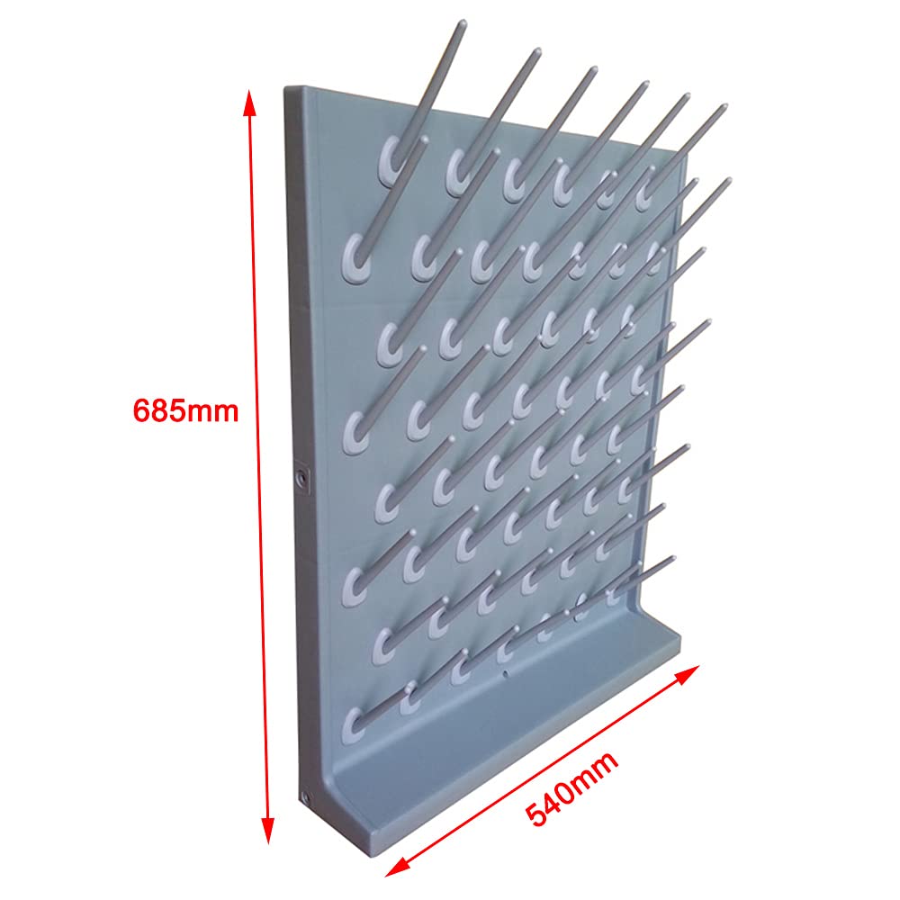 WETUSSEX Laboratory Drying Rack 2Pcs, 27 Pegs Drying Rack for Lab Glassware and Bottles Laboratory Draining Dryer Stand for Countertop Wall Mounted Desk Glassware Drying Draining Rack