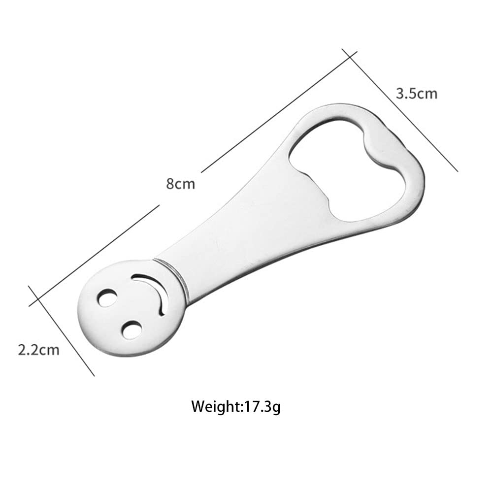 PLWJK 2 Pack Bottle Openers, Stainless Steel Cute Beer Opener for Kitchen, Bar and Restaurant