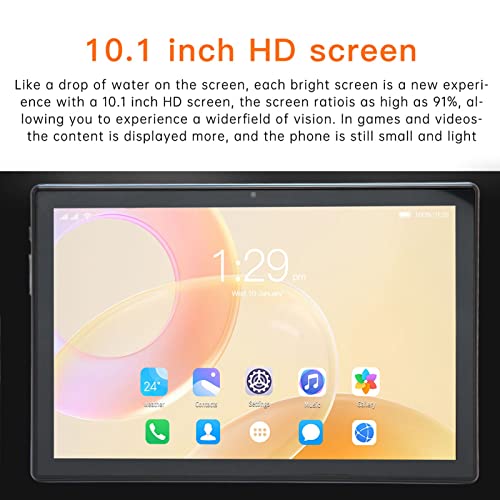 soobu Office Tablet, IPS Screen Blue 2 Card Slots 10 Inch Tablet Octa Core CPU 4G Network for School (US)