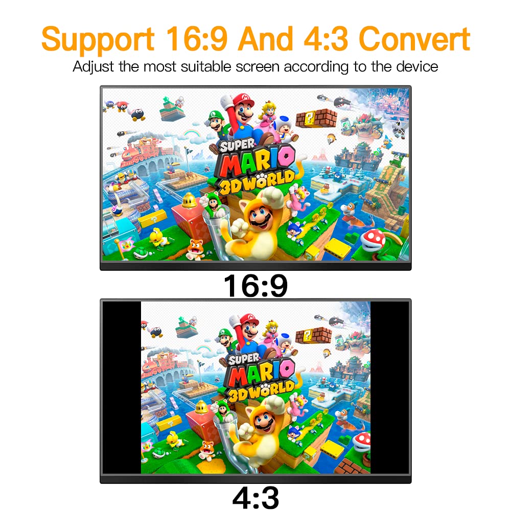 N64 HDMI Adapter, N64 to HDTV Converter, S-Video Output, Plug and Play(Black)