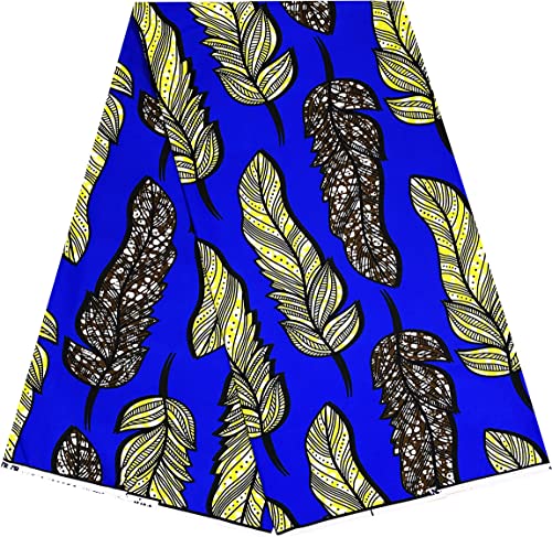 Vkceeool African Wax Print Fabric Ankara Style Cloth Fabric Kente Fabric 3 Yard (Fabric-A02)
