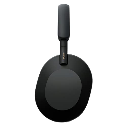 Sony WH-1000XM5 Wireless Closed-Back Over-Ear Noise Cancelling Headphones, Black with Powervault III 10000mAh Wireless Charger