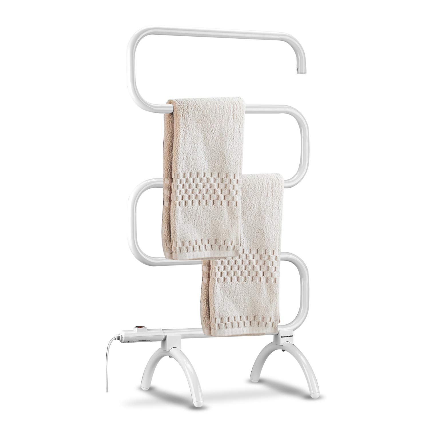 Homeleader Towel Warmer and Heated Towel Rack for Bathroom, 20.87'' x 2.36'' x 36.61'' White