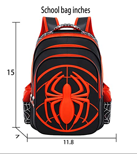 TUDERE 3D cartoon schoolbag waterproof lightweight boys and girls schoolbag red model