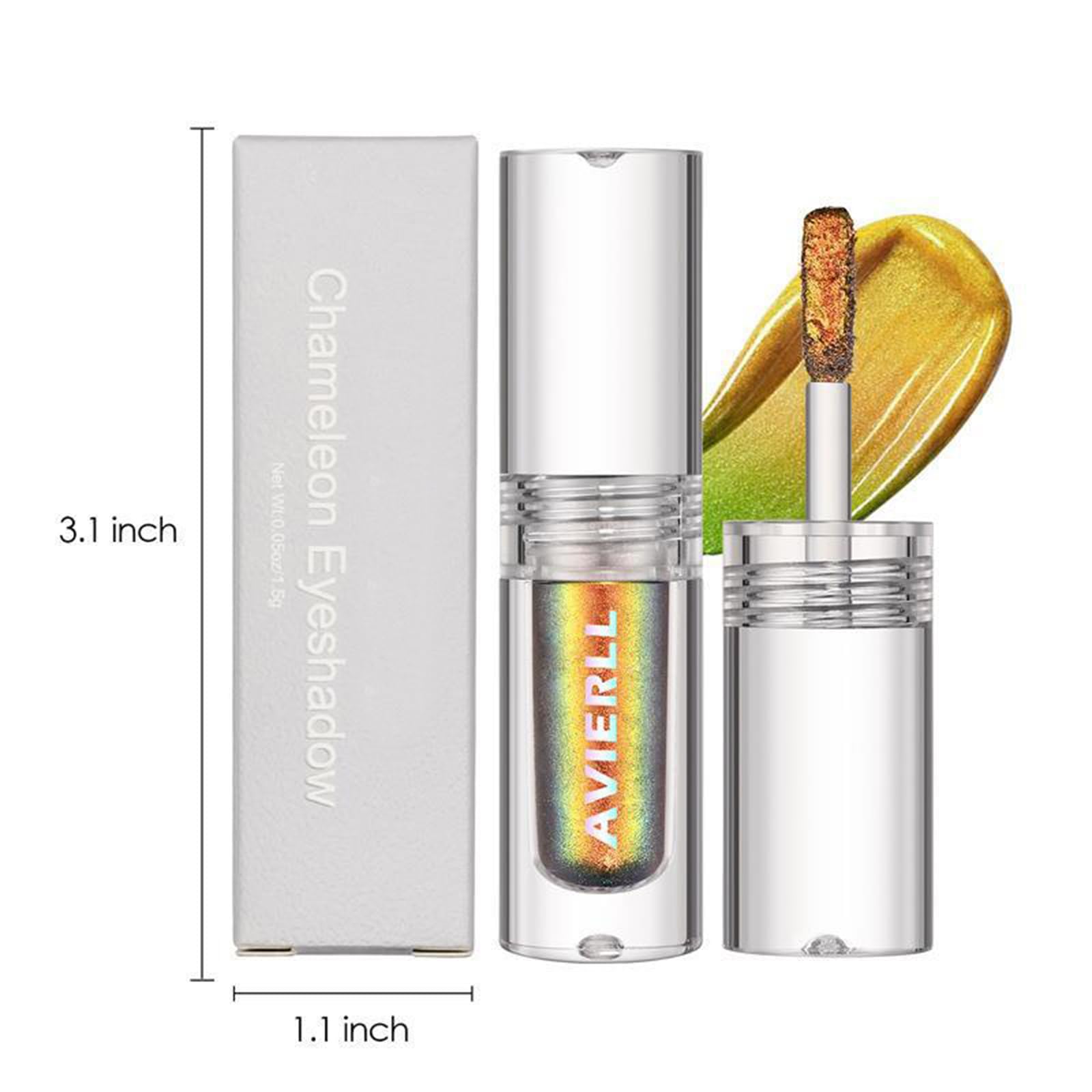 HERBENJOY Liquid Eyeshadow Chameleon Eye Shadow Glitter Metallic Eyeshadow,Holographic Multichrome Eye Makeup Gold Pink Blue Purple Shiny Eyeshadows,Pigmented Long Lasting