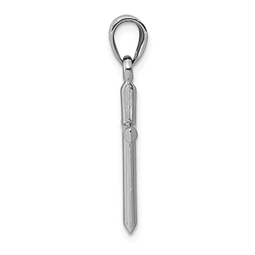IceCarats 14K White Gold Latin Mexican Holy Cross Necklace Religious Pendant Jesus Christ Charm 26mm x 13mm Only