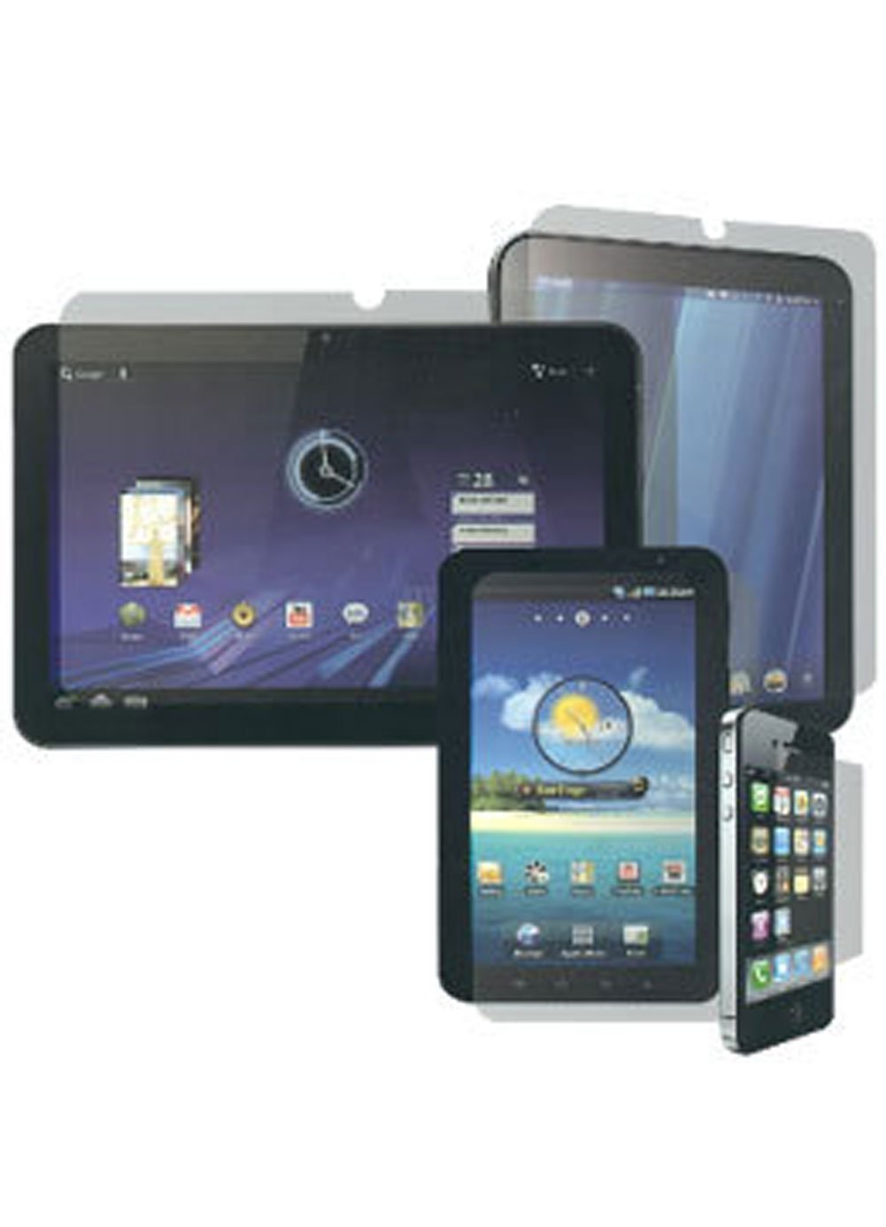 Hype and Vibe HY-1026-UNI UNIVERSAL CRYSTAL CLEAR SCREEN PROTECTOR black