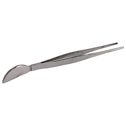 Mumusuki Bonsai Tweezers, Long Handle Stainless Steel Straight and Curved Tweezers Nippers Tongs Tweezers for Potted Loosening Soil Planing Grass (Straight)