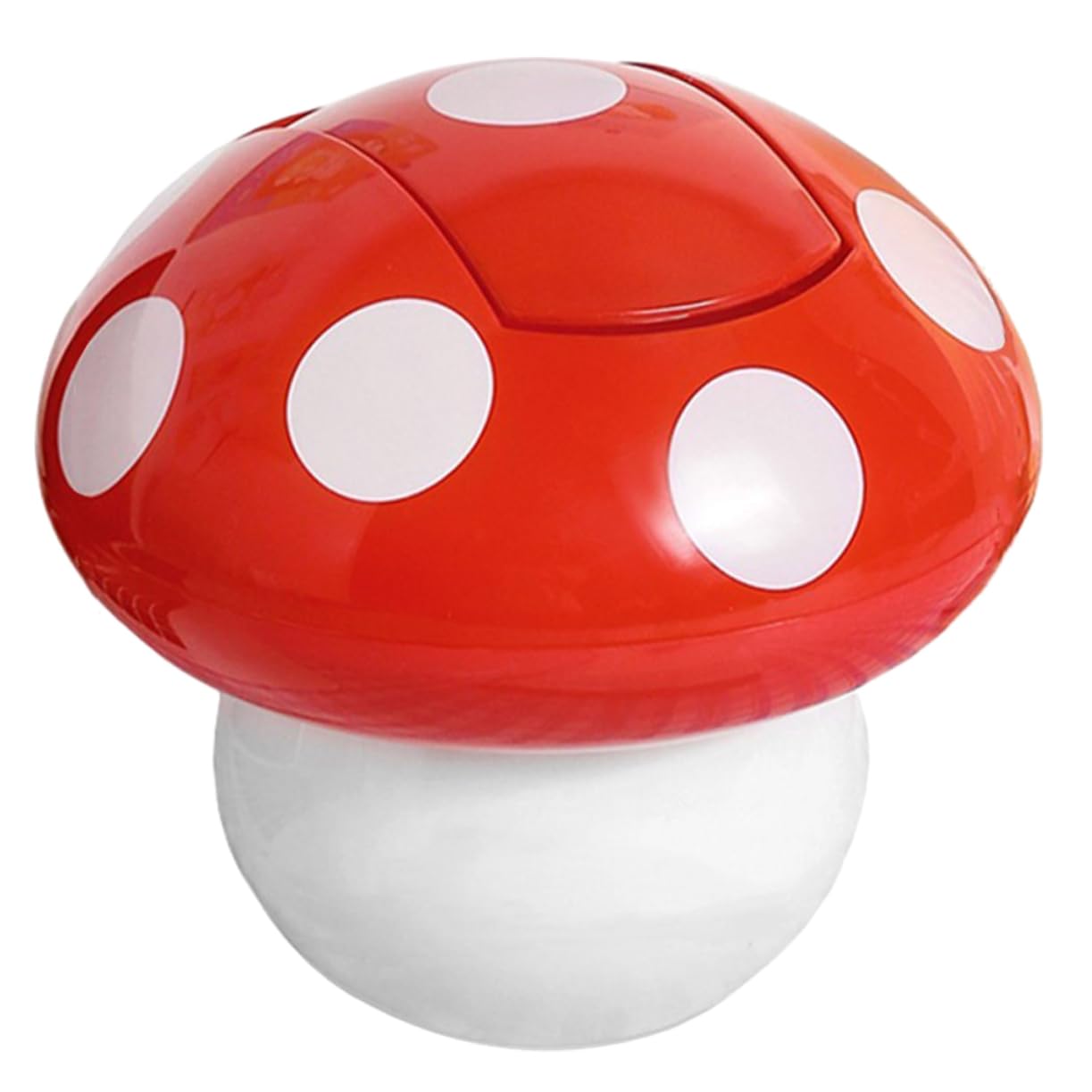 WHAMVOX Mushroom Shaped Garbage Can with Lid Decorative Trash Container for Kitchen Desk