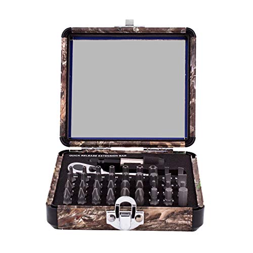 Sunex 38 piece TrueTimber Kanati Mini Ratchet and Bit Set, 1/8-Inch - 1/4-Inch S2 Bits, 5/64-Inch - 1/4-Inch hex bits, 9726KANATI