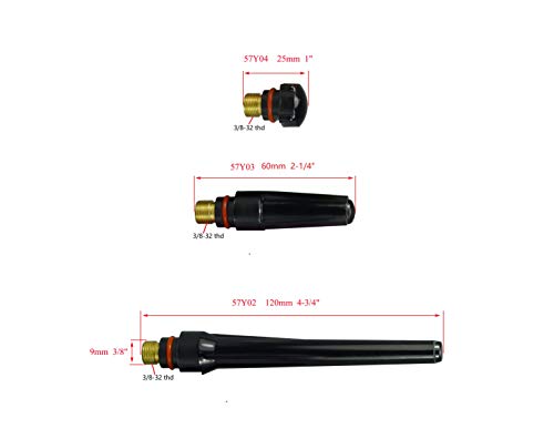 RIVERWELD TIG stubby Gas Lens 17GL332 10N24S 53N61S Kit Fit DB SR WP 17 18 26 TIG Welding Torch 16pcs