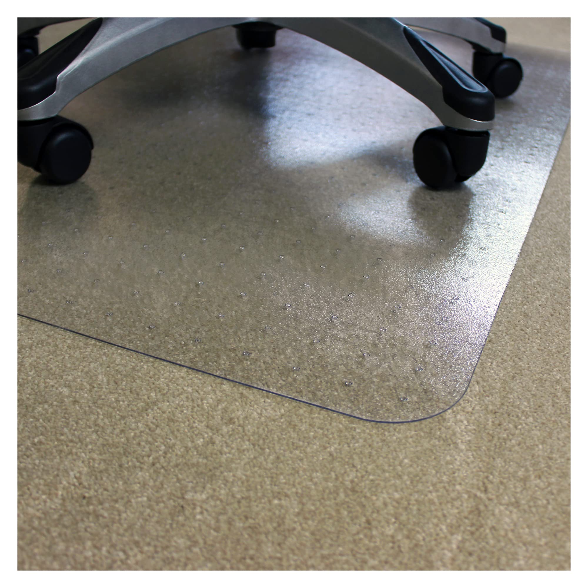 Marvelux Enhanced Polymer Eco-Friendly Office Chair Mat for Low and Standard Pile Carpeted Floors 48" x 60" | Rectangular Carpet Protector, Transparent | Multiple Sizes
