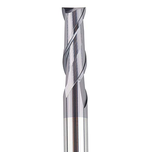 SpeTool 5PCS 2 Flutes Square Nose End Mill Set Power Milling Machine Carbide Upcut CNC Router Bits Tiain Coated, 1/4 inch Shank, 2 1/2 inches Long Overallā¦