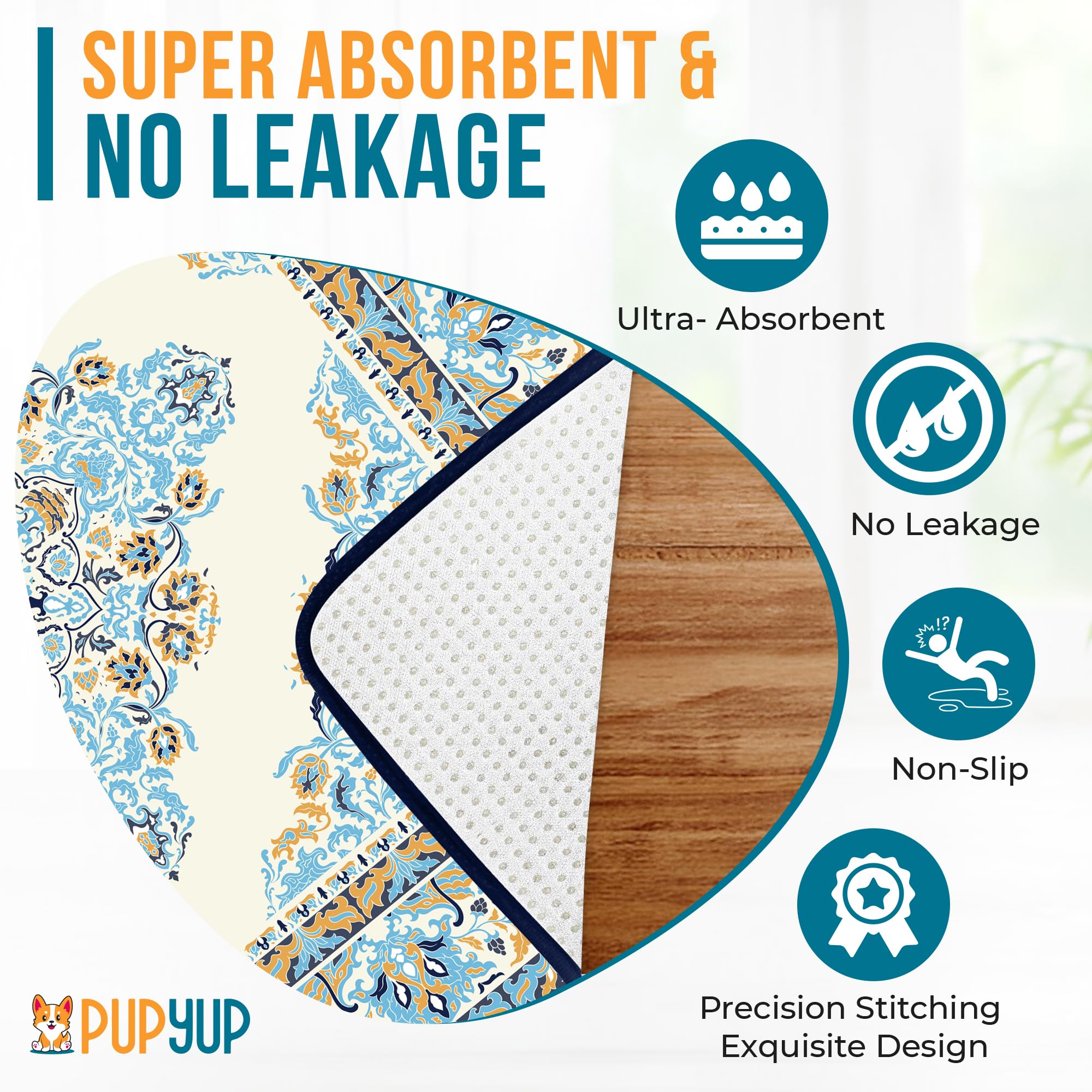 Washable Pee Pads for Dogs 72x72 - Extra Large Super Absorbent Reusable Dog Training Pads, Waterproof Non-Slip Leakproof Whelping Pad, Pee Pads for Dog Floor, Bed