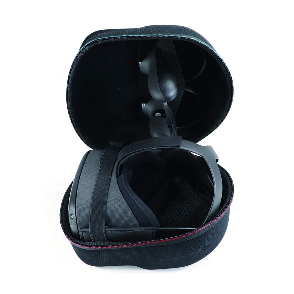 HissKong Hard Carrying case for Oculus Quest All-in-one VR Gaming Headset and Controllers - 64GB 128GB Protective Storage Travel Box - Black