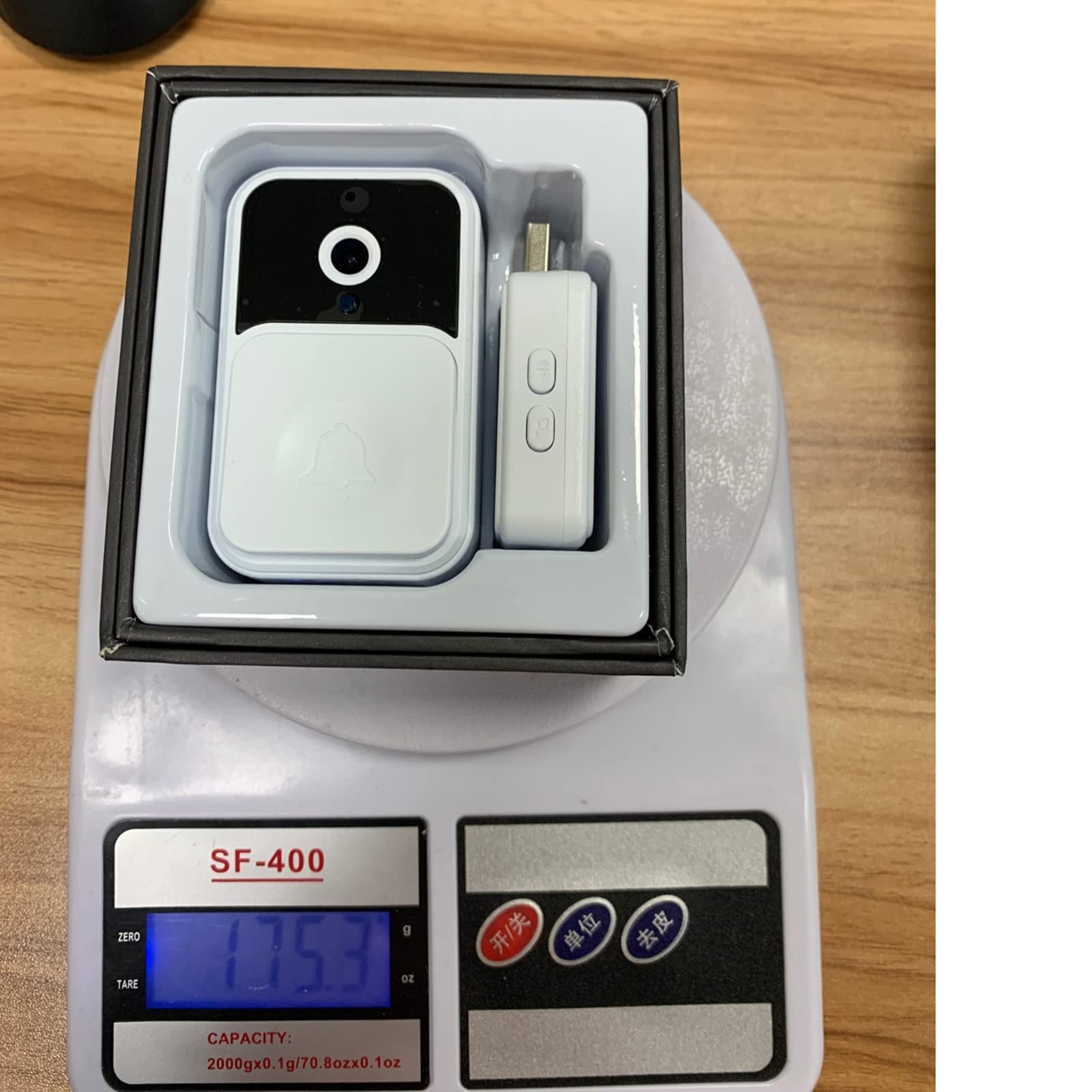 Iuhan Wireless Doorbells for Home - Smart Wireless Remote Video Doorbell Intelligent Visual Doorbell Home Intercom HD Night Vision WiFi Rechargeable Security Door Doorbell