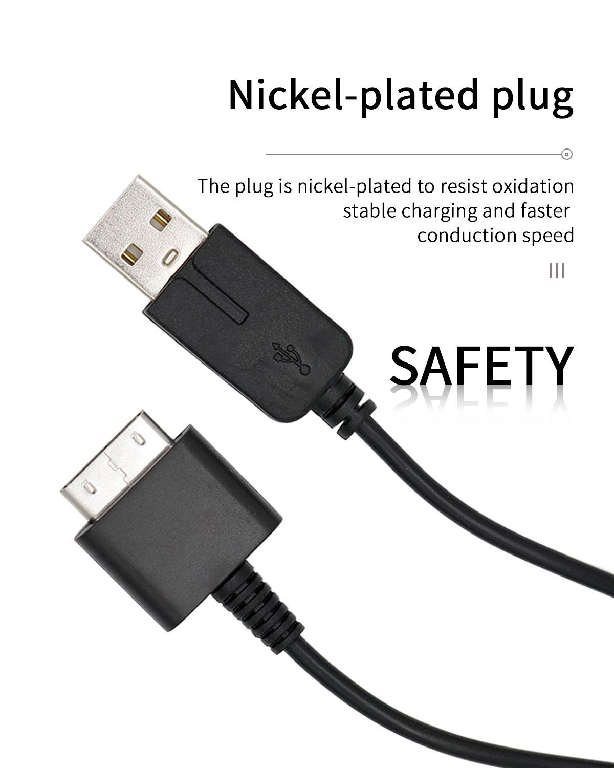 Hyacinyh Data Sync Transfer Power Charger Cable Cord Compatible with PSP Go Power Cable, Data and Power Cable Fit for Sony PSP Go 2 in 1 USB 2.0