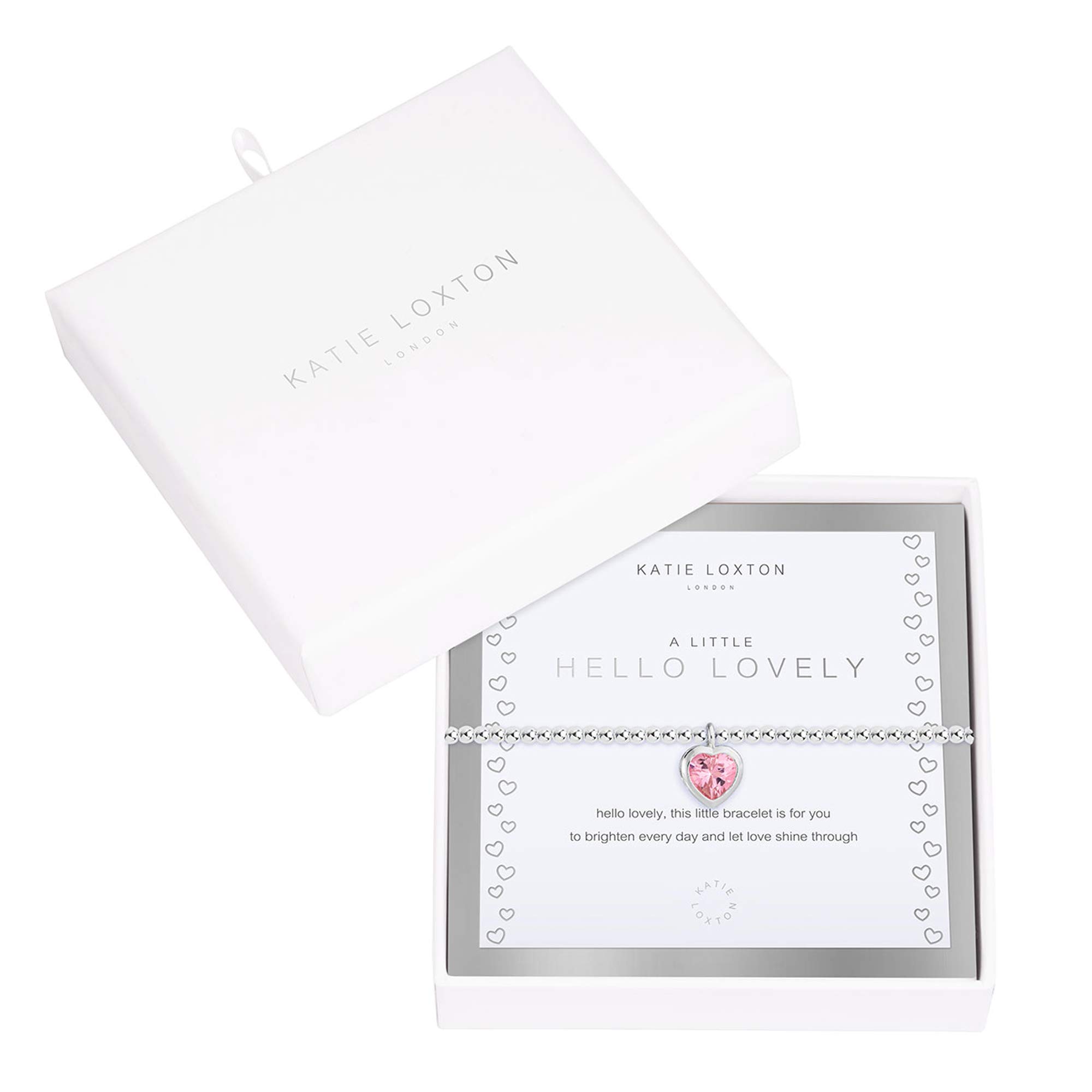 KATIE LOXTON a Little Beautifully Boxed Hello Lovely Womens Stretch Adjustable Band Fashion Charm Bracelet